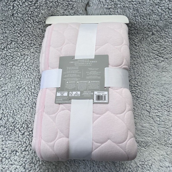 UGG | Bedding | Ugg Baby Quilt Organic Cotton Jersey Sherpa Pink Hearts ...